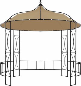 Altán 300 x 290 cm taupe kruhový 315227