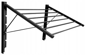Erga Laponia, nástěnný sušák na prádlo 82x55x50 cm, černá, ERG-SEP-1077SUSZLAPBL