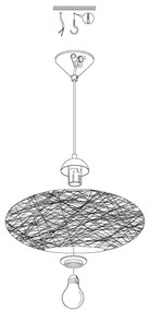 Eglo 93373 - Závěsné svítidlo CAMPILO 1xE27/60W/230V