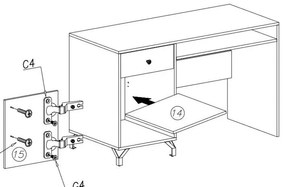 Dětský pokoj Bergen C - bílá