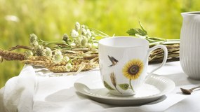 KÄHLER Porcelánový hrnek Hammershøi Summer Sunflower, žlutá barva, porcelán