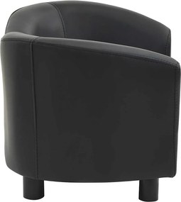 Pohovka pro psy černá 67 x 41 x 39 cm umělá kůže 170946