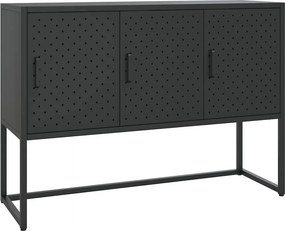 Příborník černý 105 x 35 x 75 cm ocel 335868