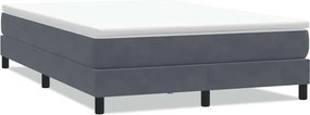 Postel Box Spring bez matrace tmavě šedá 140x220 cm samet 3315874
