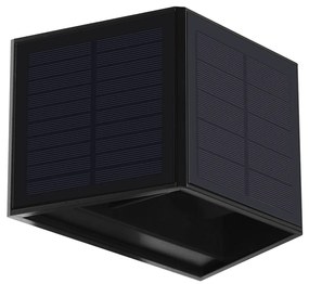 Exteriérové ​​solární nástěnné LED svítidlo Wings2, 1x LED 2w, černá