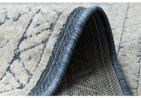 koberec Strukturální SOLE D3871 Ornament, rám ploché tkaní modrý / velikost 160x220 cm | krásné koberce cz