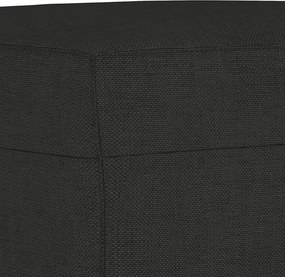 3dílná sedací souprava s polštáři černá textil 3201596