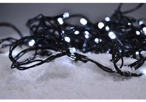 SOLIGHT LED venkovní vánoční řetěz, 50 LED, 5m, 3m přívod, 8 funkcí, IP44. 3x AA, studená bílá