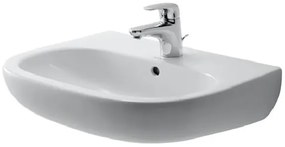 Duravit D-Code - Umyvadlo 650x500 mm, s přepadem, s otvorem pro baterii, bílá 23106500002