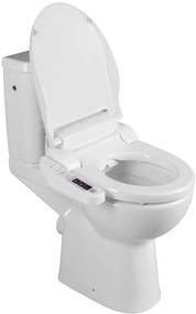 Sapho Sapho, HANDICAP WC kombi zvýšené sedátko s elektronickým bidetem BLOOMING EKO PLUS, Rimless, zadní odpad, bílá, NB-1160D-1