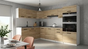 Kuchyňská linka Belini 420 cm dub sonoma s pracovní deskou Uniqagrande  TOR UNIQAGRANDE/5/WT/DS/0/B1