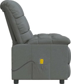 Masážní křeslo tmavě šedé textil 289807