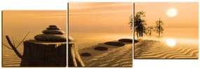 Obraz na plátně - Zen stones - panoráma 5162ZD (150x50 cm)