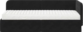 Rohový rám postele Černý 80 x 200 cm samet 3394067