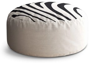 Sablio Taburet Circle Vzor zebry: 40x50 cm