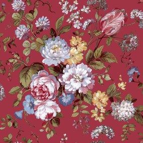Vínová vliesová květinová tapeta na zeď, 84022, Blooming Garden, Cristiana Masi by Parato