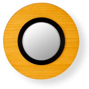 Nástěnné kruhové svítidlo ze dřeva Lens Circular Wall  Nástěnné kruhové svítidlo ze dřeva Lens Circular Wall Barva svítidla: Matná černá, Dekor: Žlutý
