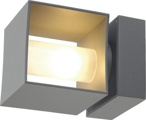 LA 1000335 SQUARE TURN QT14 venkovní nástěnné svítidlo stříbrošedá max. 42W IP44 - BIG WHITE (SLV)