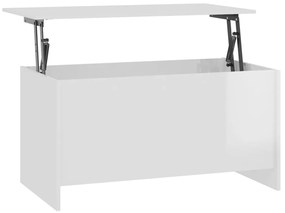 809671 vidaXL Konferenční stolek lesklý bílý 102x55,5x52,5cm kompozitní dřevo
