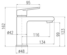 RAV Slezák CO128.0 - Umyvadlová baterie COLORADO 16,2 cm lesklý chrom