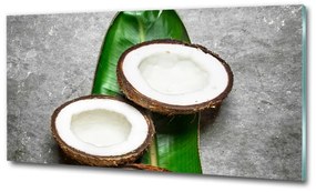 Wallmuralia Foto obraz skleněný horizontální Půlky kokosů 100x50