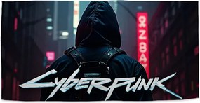 Sablio Ručník Cyberpunk 2077 Pohled do města - 70x140 cm