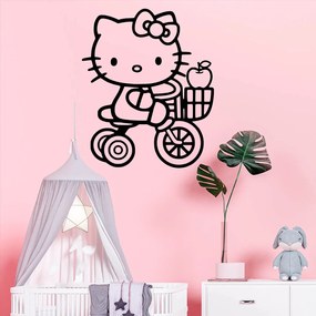 Živá Zeď Samolepka na zeď Kočička Hello Kitty Barva: černá