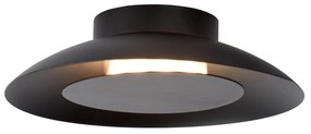 LUCIDE LED svítidlo FOSKO Black 6W/480Lm/2700K, průměr 22cm