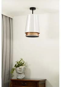 Duolla - Přisazený lustr BELL SHINY 1xE27/15W/230V pr. 25 cm bílá/měděná