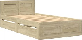 Rám postele s čelem dub sonoma 75 x 190 cm kompozitní dřevo 3295620