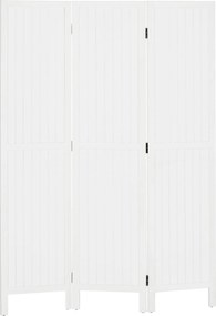 HOMCOM 3-panelový skládací paravan 120x1,8x170 cm, prvek soukromí, rustikální styl pro kancelář, ložnici a obývací pokoj, bílý | Aosom