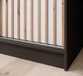 ADRK Furniture Šatní skříň s zrcadlem Ida 200 ADRK-SW-IDA-BW-200