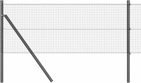 Zemní upevnění svařované drátěné ploty 100 x 0,8 m Šedá 3351906
