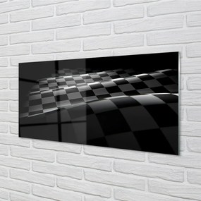Obraz na skle checker vlajky 100x50 cm