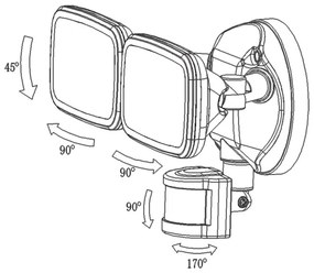 Top Light Siena C PIR - LED Reflektor se senzorem SIENA 2xLED/20W/230V IP65