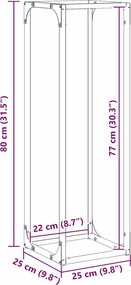 vidaXL Stojan palivové dříví Ocel válcovaná za studena [864263] Barva: Bílá
