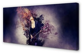 Obrazy na plátně Ženské kytara poznámky 140x70 cm