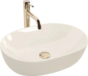Rea Lisa, umyvadlo na desku 490x350x140 mm, ecru lesklá, REA-U4591