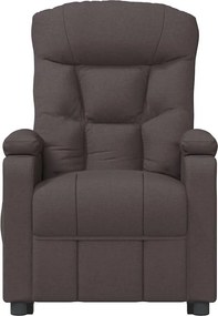 Elektrické polohovací křeslo tmavě hnědé textil 3098820