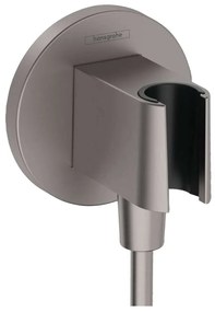 Hansgrohe Fixfit - Sprchové kolínko s držákem, kartáčovaný černý chrom 26888340