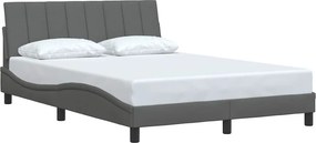Rám postele bez matrace Hanko tmavě šedý 140 x 190 cm textil 3310385