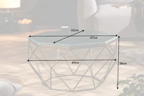 Noble Home Zelený mramorový konferenční stolek Diamond 69 cm