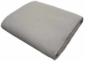 Šedý set přehozu a povlaku na polštář z mikrovlákna 240x260 cm Romane – douceur d'intérieur