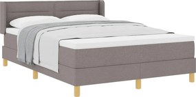 Postel s boxspringem s čelo Taupe 200 x 140 cm textil 3341234