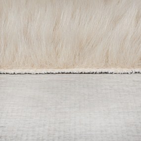 Kusový koberec Waffle Faux Fur Ivory, 180x290, béžová, obývacia izba, Flair Rugs