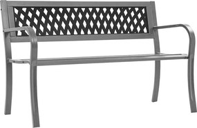 Zahradní lavice černá 120 cm ocel 319582