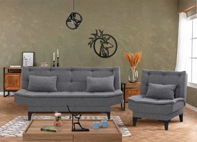 Atelier del Sofa Sedací souprava Santo-S-94216 - Dark Grey, Tmavá Šedá