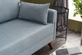 Atelier del Sofa 3-místná pohovka Bella Soft Yataklı Üçlü Koltuk - Blue, Modrá