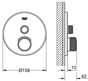 Grohe Termostat pro podomítkovou instalaci s 1 ventilem 29118000