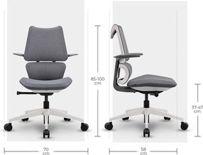 Ergonomická dětská židle MOSH Airflow 396 – šedá